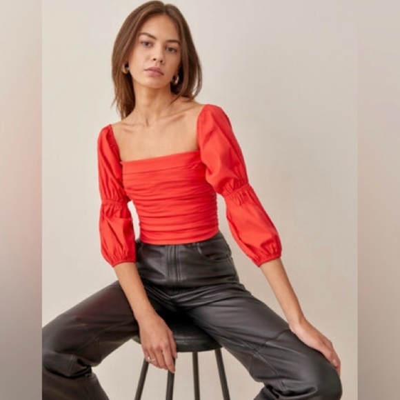 Reformation | Tops | Reformation Red Top Size 4 | Poshmark